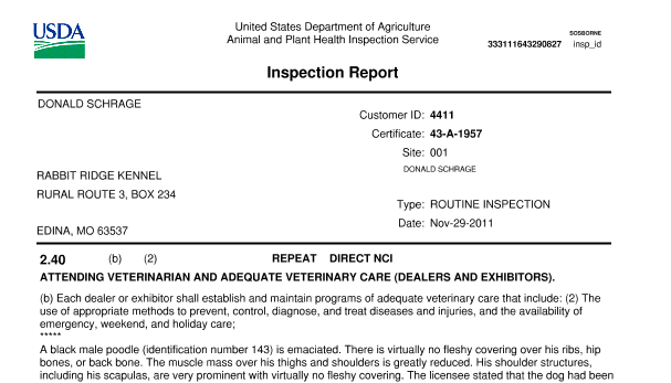USDA APHIS Pulls Access to Essential Inspection Database - Burningbird